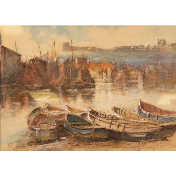 Alfred George Morgan | Fishing Cobles in Whitby Harbour (1848 - 1930 ...