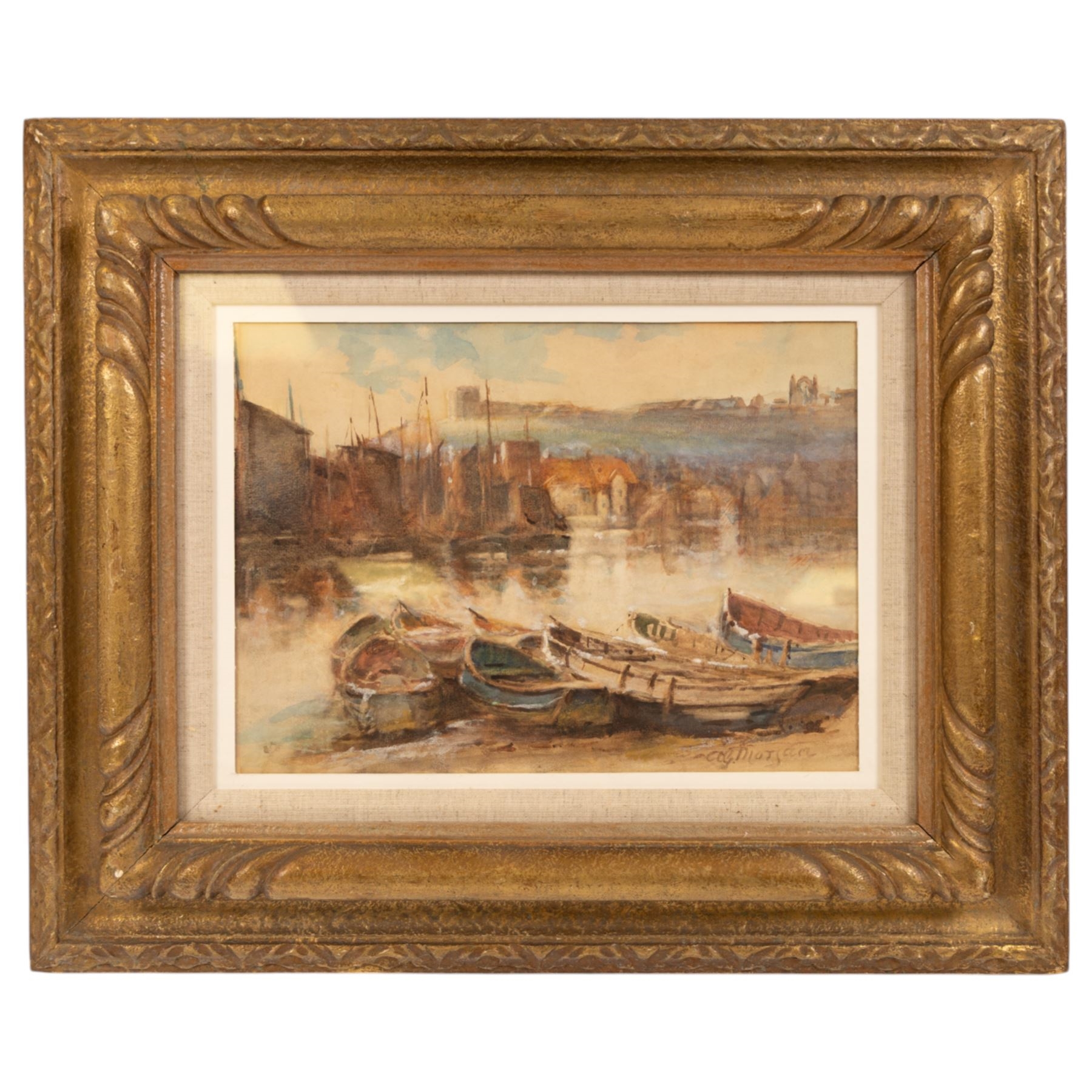 Alfred George Morgan | Fishing Cobles in Whitby Harbour (1848 - 1930 ...