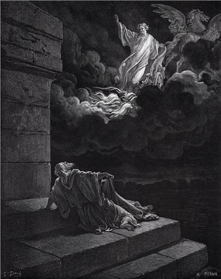 Gustave Doré | Elijah Taken Up To Heaven in a Chariot of Fire (1880 ...