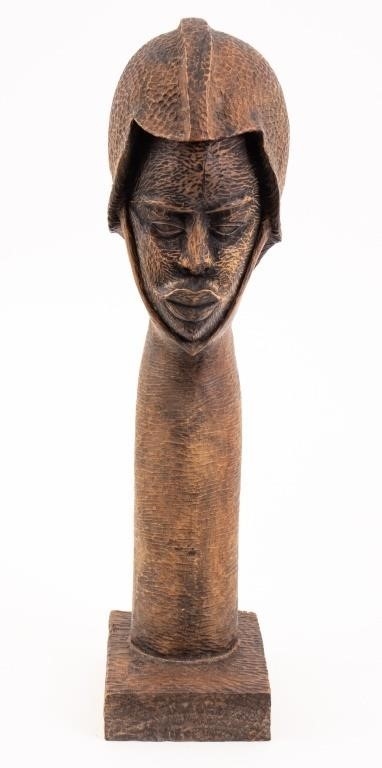 Joubert Duperrier | Figural Carved Wood Sculpture | MutualArt