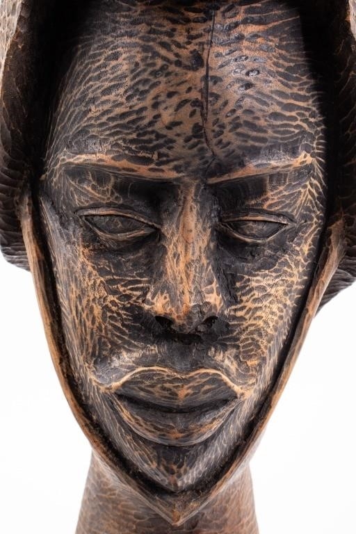 Joubert Duperrier | Figural Carved Wood Sculpture | MutualArt