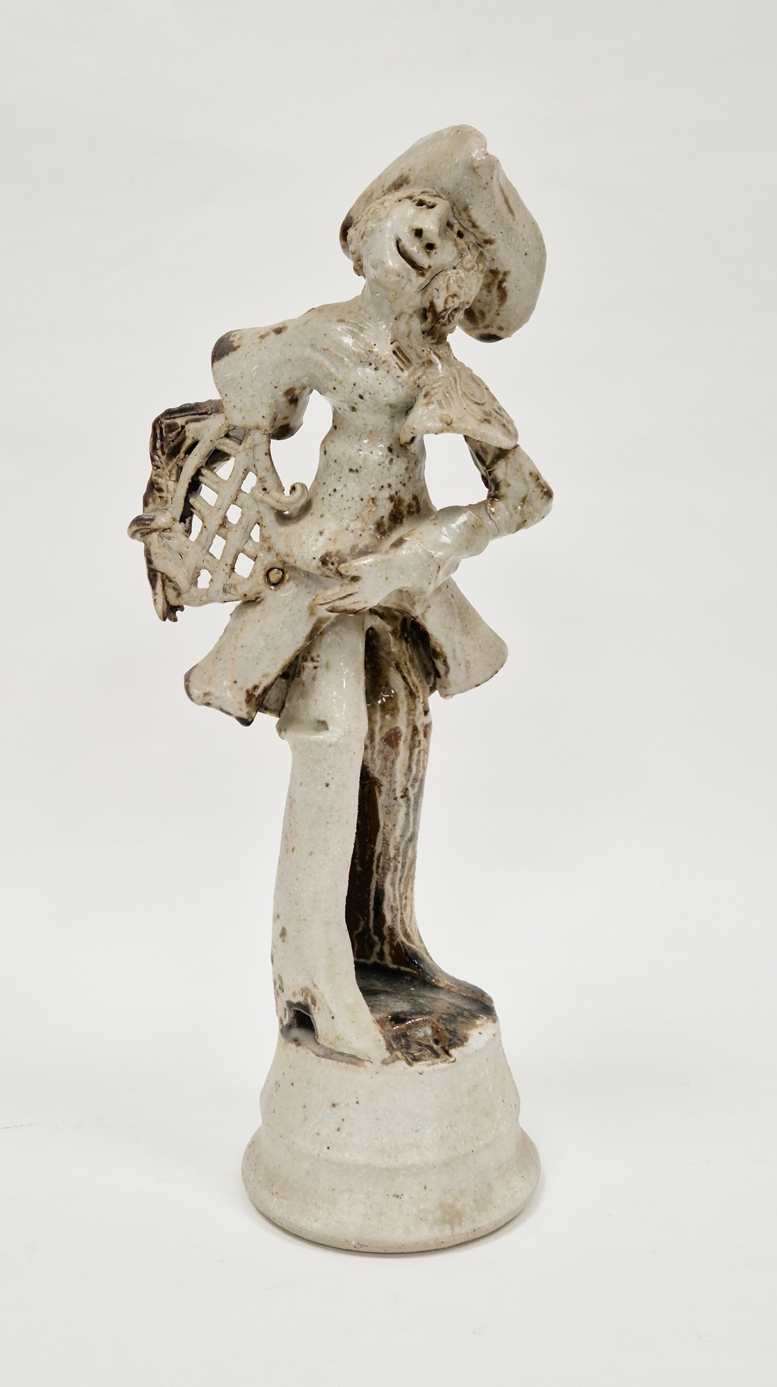 Richard Barnard | Studio pottery figure wearing tricorn hat on circular ...