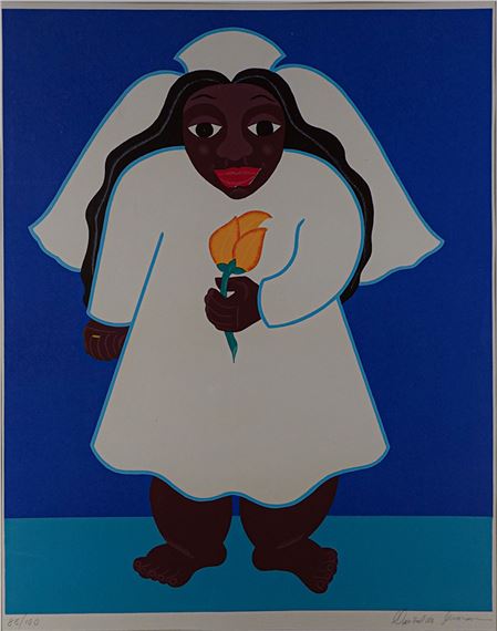 Crisaldo Morais | Menina com flor | MutualArt