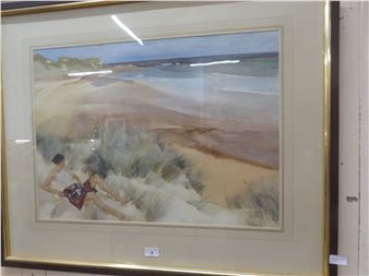 William Russell Flint | Moonset at morning | MutualArt