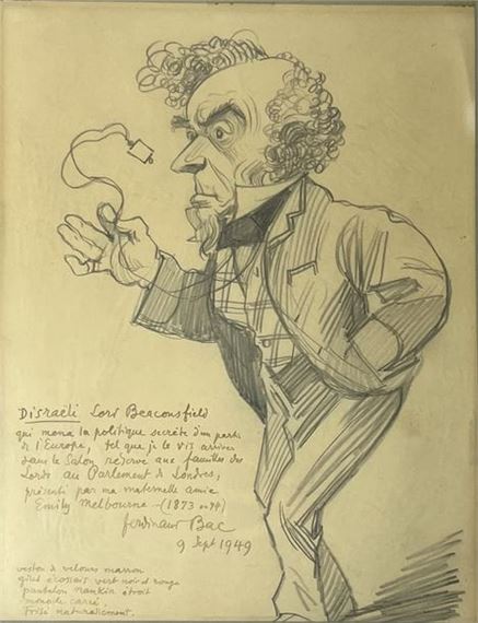 Ferdinand Bac | PORTRAIT OF Benjamin DISRAELI (1949) | MutualArt