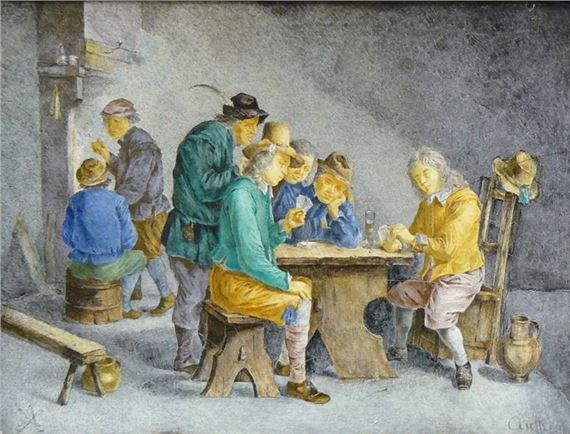 David Teniers the Younger | Plate decorated with a tavern scene and ...