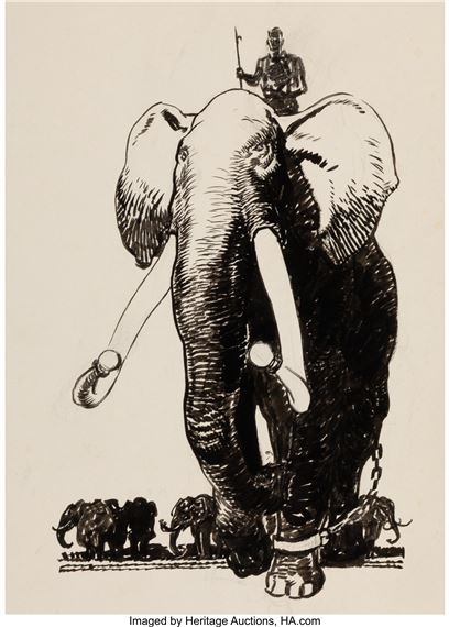 Herbert Stoops | Tarzan and the Elephant Men, Blue Book pulp magazine ...