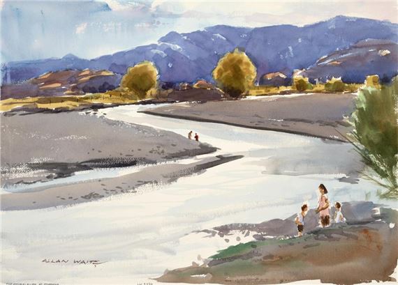 Allan Waite | The Ahuriri River at Omarama | MutualArt