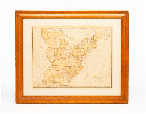 Sally Ingell | SCHOOLGIRL MAP OF THE UNITED STATES (1819) | MutualArt