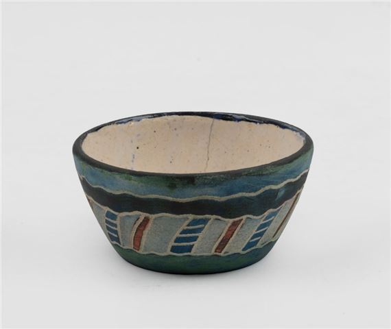 Carl Cooper | pottery bowl with hand-painted and sgraffito abstract ...