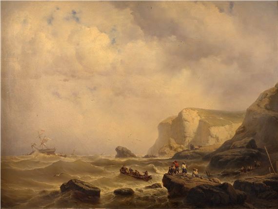 Johan Hendrik Louis Meijer | Marins se portant au secours d'un navire ...