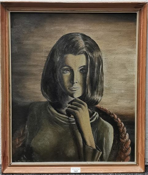 E. Foster | portrait of a pensive young woman (1967) | MutualArt