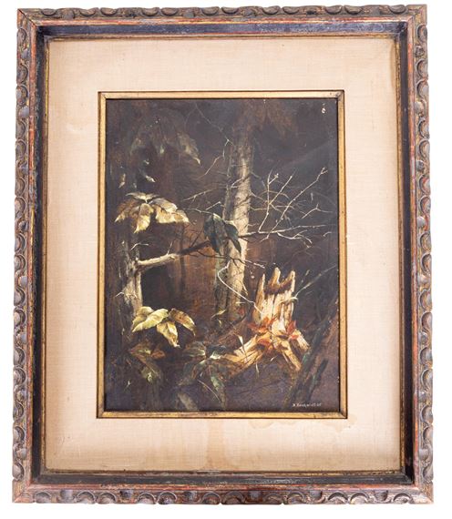 Rudi Reichardt | Forest, leaf and trees scene (1956) | MutualArt