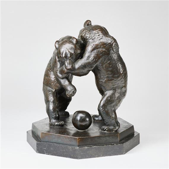 Hermann Geibel | Zwei spielende Bären (1972) | MutualArt