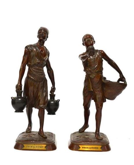 Marcel Debut | Pair of bronze figures by Marcel Debut | MutualArt