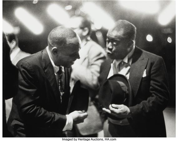 Sam Shaw | Louis Armstrong and Ben Webster (1954) | MutualArt