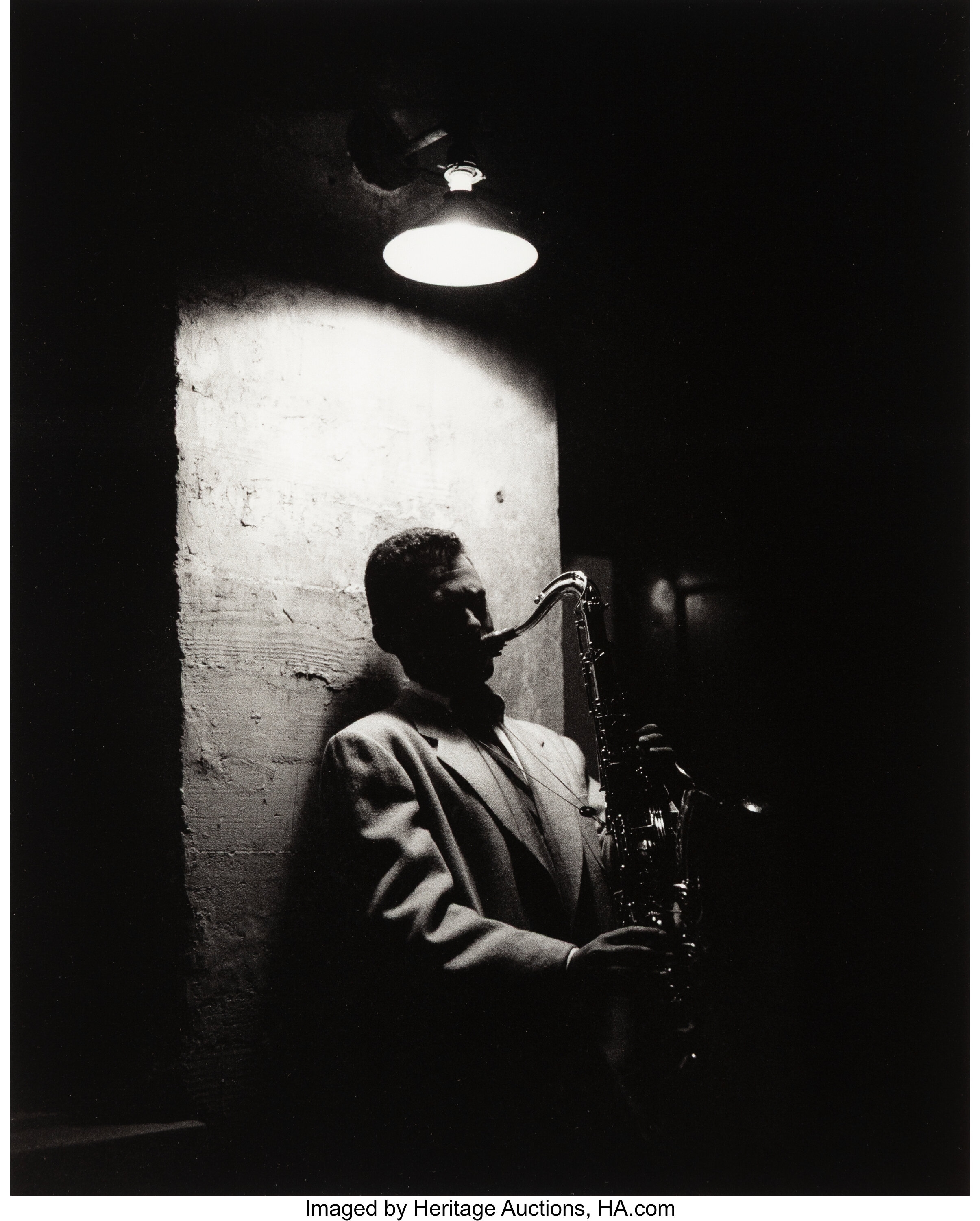 William Claxton | Stan Getz by a stage door on Cosmo Alley, Hollywood ...