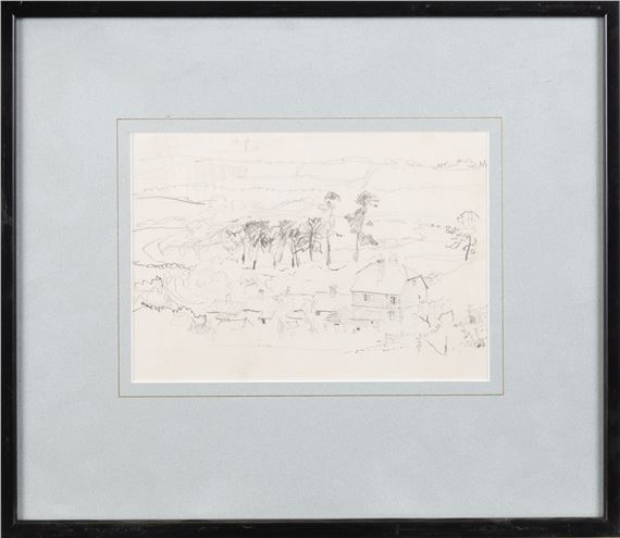 Arthur Rackham | Landscape with Cottages (Circa 1895) | MutualArt