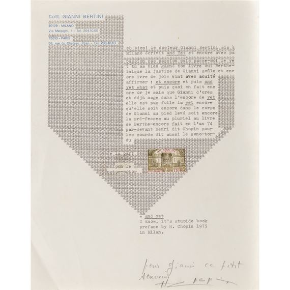 Henri Chopin | Eh bien! (1975) | MutualArt
