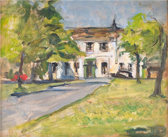 Florence Hess | Study of a house beyond a driveway | MutualArt