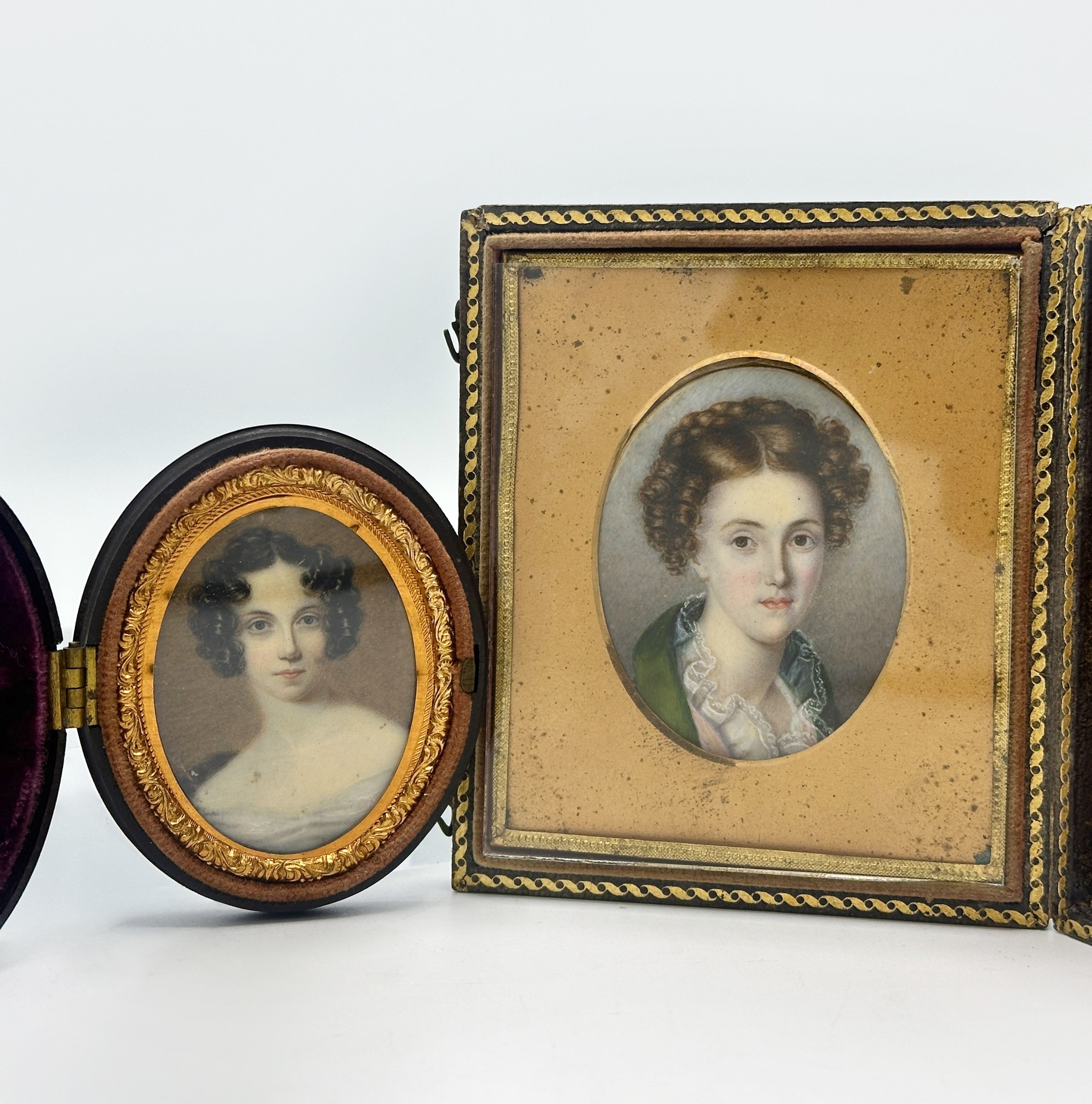 Anglo-American School, 19th Century | Two Portrait Miniatures of Young ...