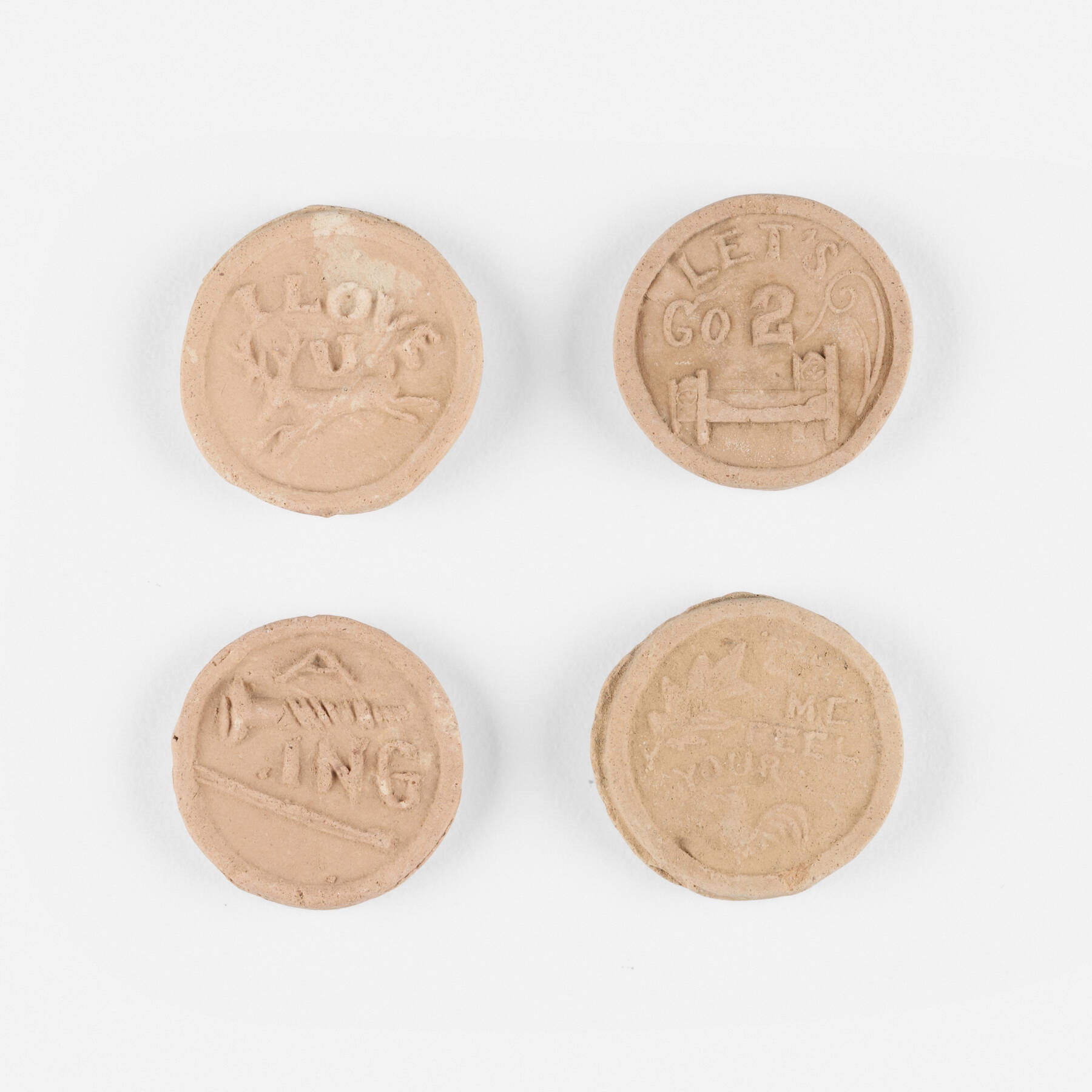 George Ohr | Collection of four brothel tokens (1900) | MutualArt