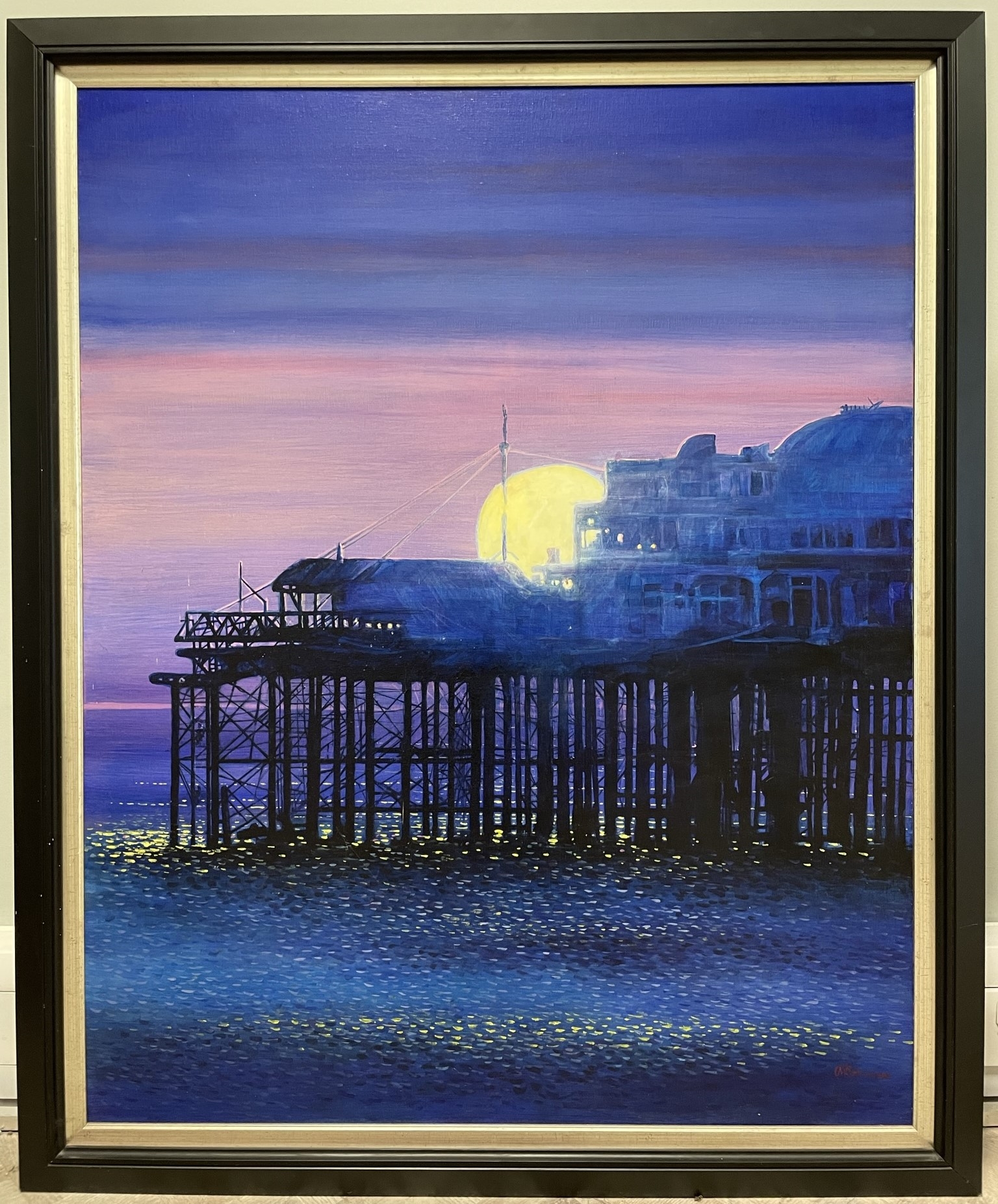 M. Robinson | Sunset at Brighton Pier | MutualArt