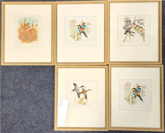 Ken Fullerton | FIVE KEN FULLERTON BIRD PRINTS | MutualArt