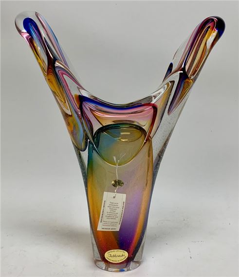 Adam Jablonski | Adam Jablonski Signed Art Glass Vase | MutualArt