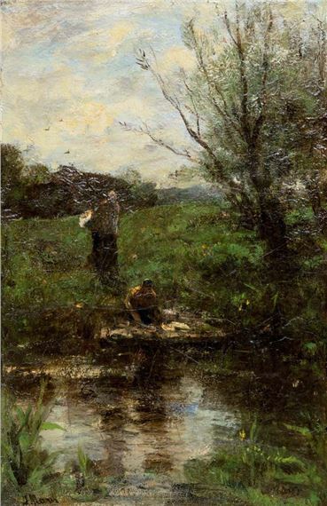 Jacobus Hendrikus Maris | Laundry day | MutualArt