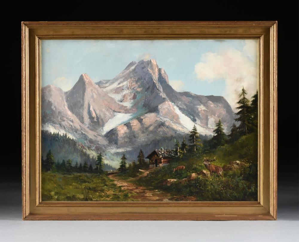 John Fery | Mountain Scene with Stag Calling (Untitled (Early 20th ...