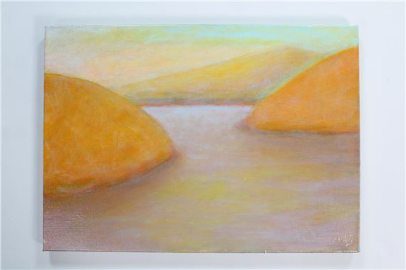 Clark Murray | Orange Hudson River Landscape (2012) | MutualArt