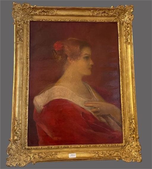 Henri Emile Vollet | Jeune femme de profil | MutualArt
