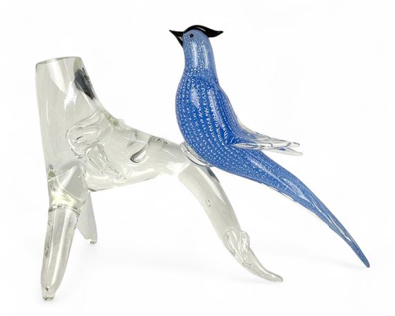 Formia Murano | Formia Murano Italian Bluebird Sculpture | MutualArt