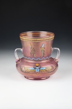 Ludwig Moser | HANDLE VASE WITH ANCIENT EGYPTIAN DECORATION | MutualArt