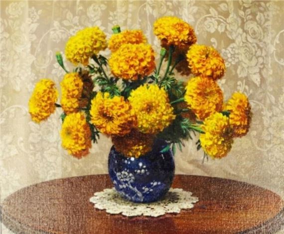Reg Campbell | Marigolds | MutualArt