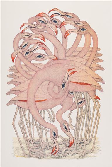 John Paul Morgan | Pink Flamingos | MutualArt
