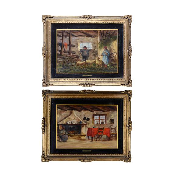 Fattori Mario | Mario Fattori (1930) Scene d'interno | Artwork ...