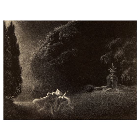 Ellison Hoover | Dancers in a Moonlight Garden (Circa 1930s) | MutualArt