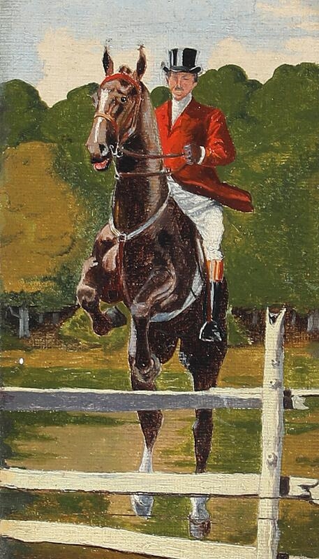 Thorvald Hansen | Sketch of the Hubertus Hunt in Dyrehaven (1935 ...