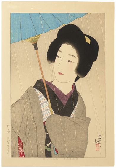 Shinsui Ito | Shigure (Drizzling rain) (1927) | MutualArt