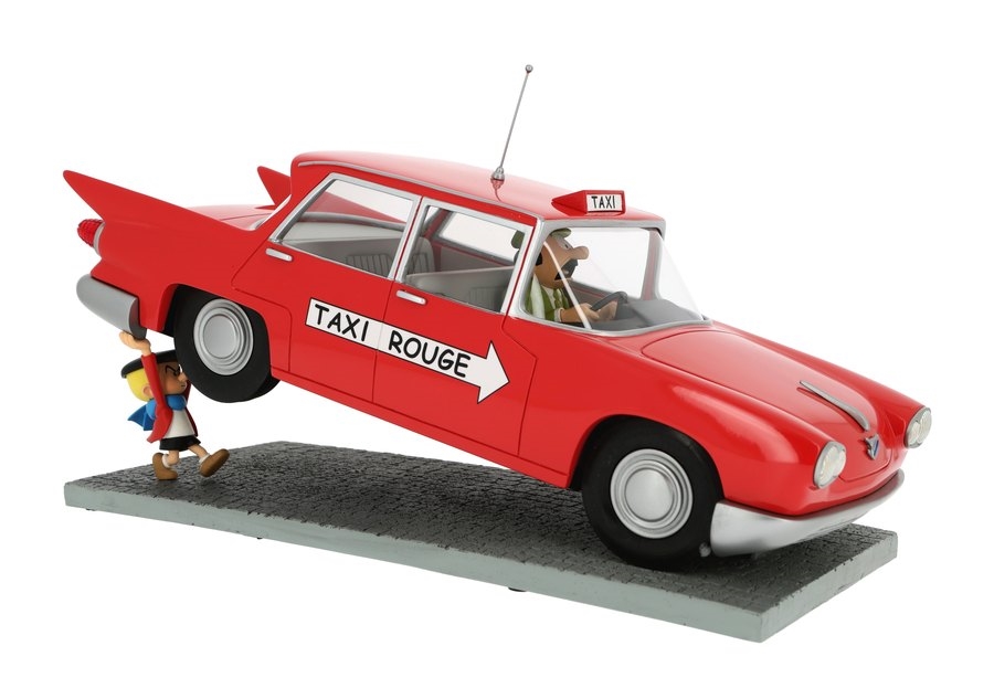Peyo | Benoit Brisefer soulève le taxi rouge (2012) | MutualArt