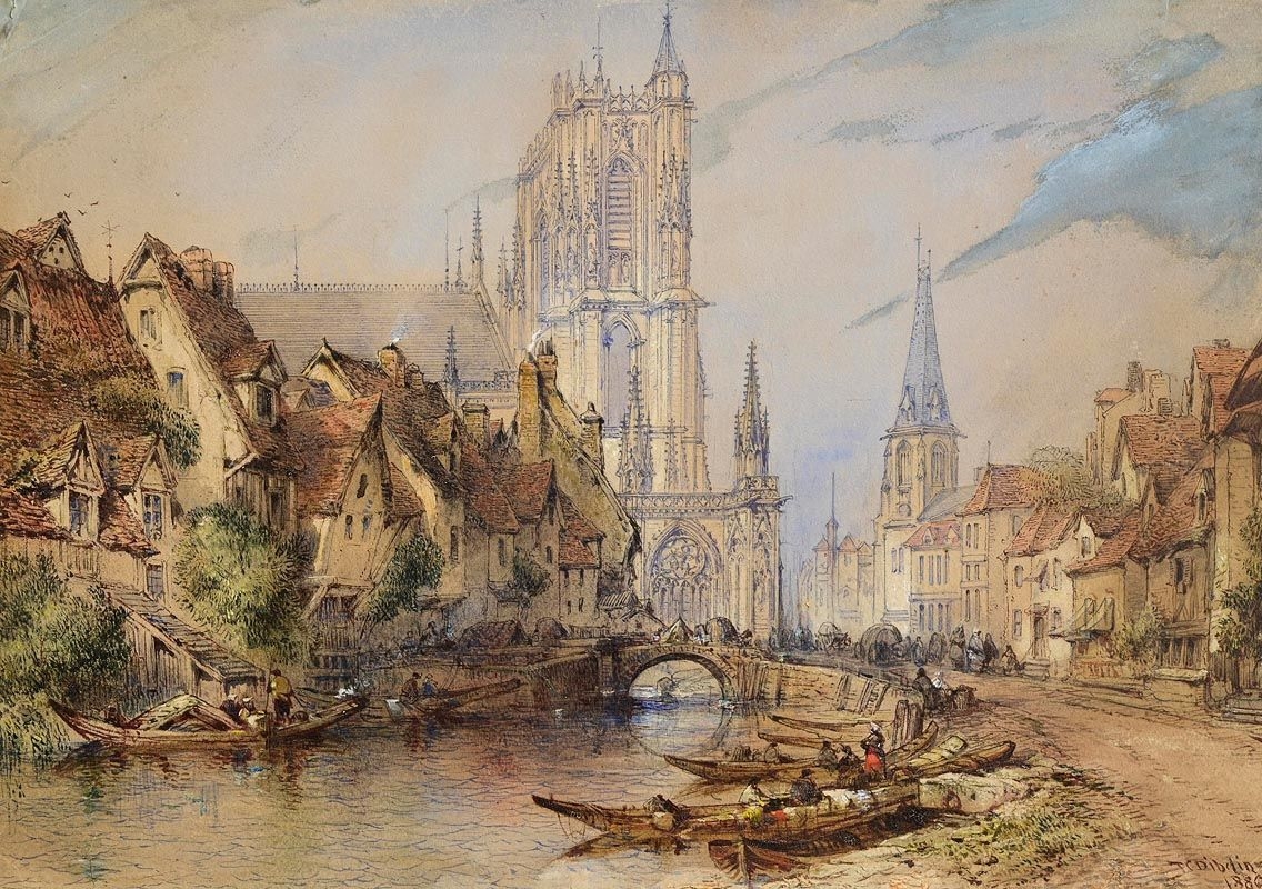Thomas Colman Dibdin | River Somme, Amiens Cathedral (1880) | MutualArt