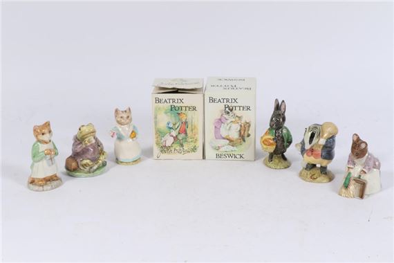 Beatrix Potter | Six vintage Beatrix Potter ceramic figurines: Tabitha ...