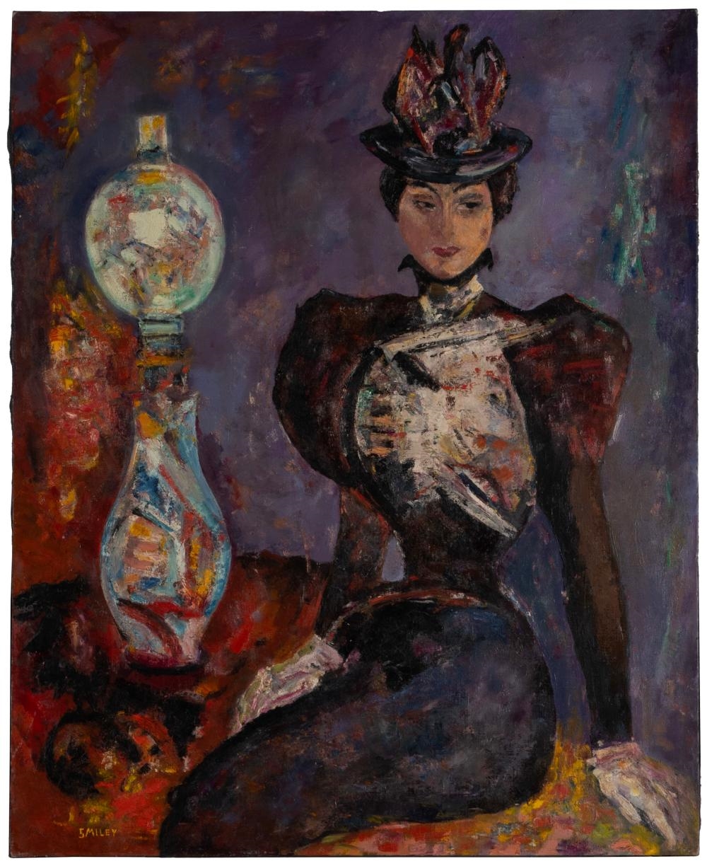 Smiley Sidney | Portrait of a seated woman with an oil lamp | Compare ...