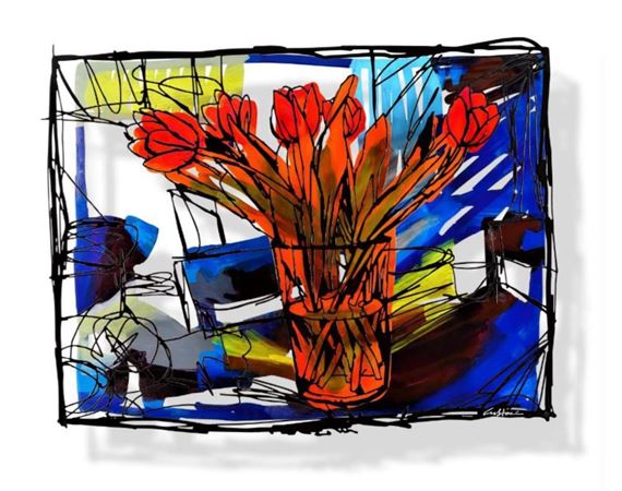 David Gerstein | Family table (Tulips | MutualArt