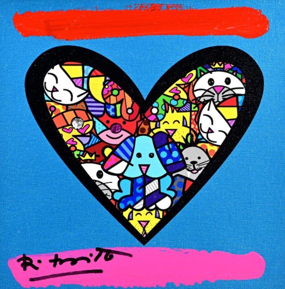 Romero Britto | I Love the Animals | MutualArt