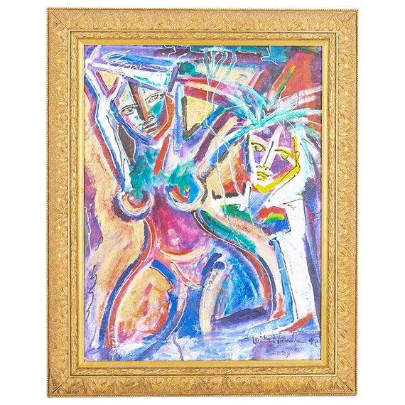 Neith Nevelson | An abstracted pair of female figures (1993) | MutualArt