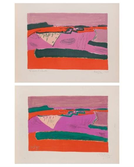 Henri Hayden | Pink landscape (1968) | MutualArt