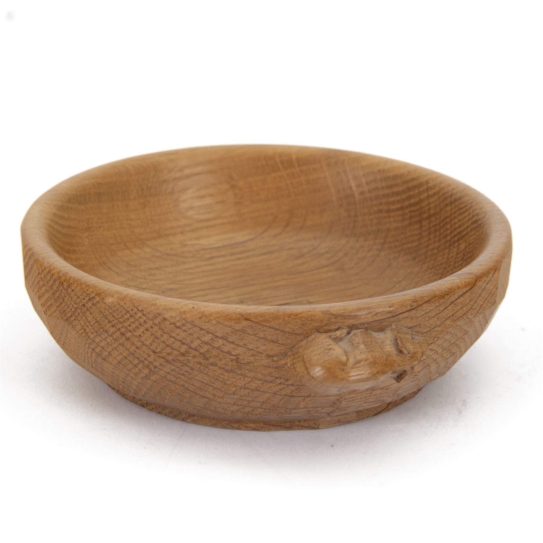 Robert Thompson | Mouseman - tooled oak nut bowl | MutualArt